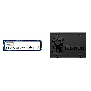 Kingston NV2 500G M.2 2280 NVMe Internal SSD | PCIe 4.0 Gen 4x4 | Up to 3500 MB/s | SNV2S/500G & 480GB A400 SATA 3 2.5" Internal SSD SA400S37/480G - HDD Replacement for Increase Performance