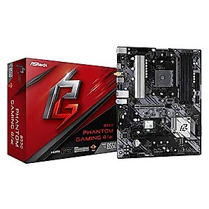 ASRock B550 Phantom Gaming 4 AC Supports 3rd Gen AMD AM4 Ryzen™ / Future AMD Ryzen™ Processors Motherboard