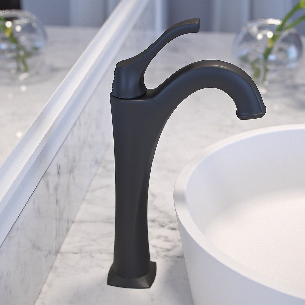 Kraus KVF-1200MB Arlo Bathroom Faucet, Matte Black