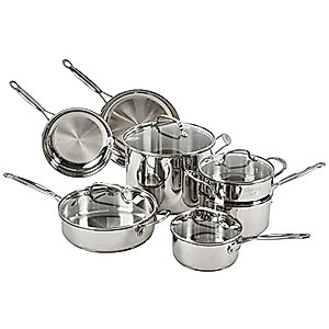 Cuisinart 11-Piece Cookware Set, Chef's Classic Stainless Steel Collection 77-11G