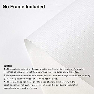 2 Pieces Highland Cow Canvas Wall Art Black and White Poster Art Decor Painting Home Decor for Living Room Office Bedroom(Unframed,16x20 inches)