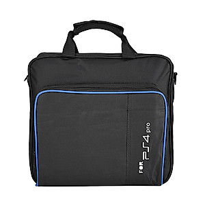 Zerone Portable Carrying Bag Travel Shoulder Bag Storage Case for PS4 Pro Black