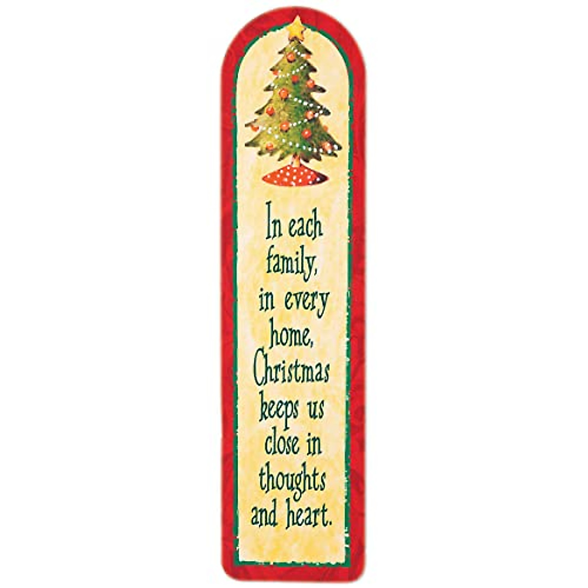 Christmas Greetings Bookmarks Set of 6 - Each Measures 6" Long x 1 1/2" Wide