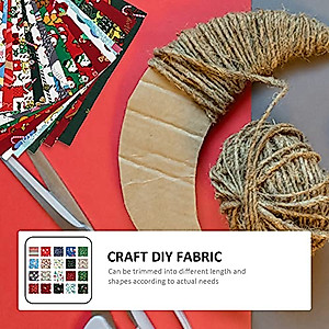 20 Sheets Christmas Fabric Bundles Sewing Craft Square Patchwork Precut Printed Fabric Scraps Quilting Sewing Polyester Fabric for DIY Christmas Stocking Wreath Doll Dress Apron Supply