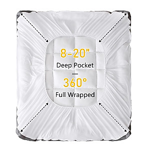 Ultimate Comfort and Cooling: 100% Cotton 2" Thick Queen Mattress Topper - Luxurious Softness, Good for Back Pain, Revolutionary Cooling Technology, No-Slip Design, Ideal for Deep Sleep Mattress Pad