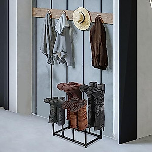 Yescom 4-Pair Boot Rack Organizer Storage Stand Holder Hanger Home Closet Shoes Shelf Easy to Assemble
