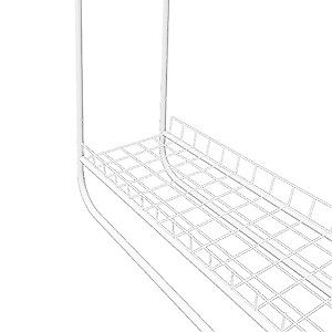 Beyamis Clothing Garment Rack Metal Cloth Hanger Rack Stand Clothes Drying Rack for Hanging Clothes,White