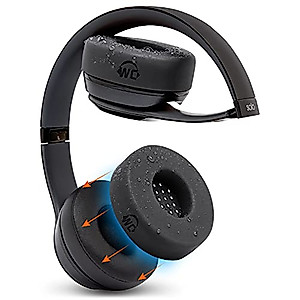 Small WC SweatZ Protective Headphone Ear Covers Made by Wicked Cushions | Fits Beats Solo 2 & 3 | Sweatproof, Washable & Preserves Comfort | Black
