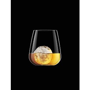Luigi Bormioli Talismano 15.25 oz Glass, Set of4 Double Old Fashion Drinkware, 450ml, Clear