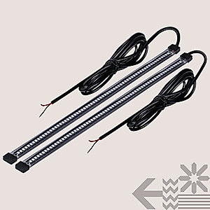 TRUE MODS Red Green LED Marine Navigation Light Strips [66/132 LEDs Per Strip] [Single/Dual Row] [IP68 Waterproof] [Flexible Housing] Bow Light for Kayak Pontoon Bass Fishing