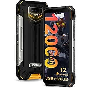 DOOGEE S89 Rugged Smartphone(2022), 12000mAh Massive Battery Android 12 Rugged Phone Unlocked, 33W Fast Charging, 8GB+128GB IP68 Waterproof Cellphone, Night Vision, Breathing Light, NFC, Dual 4G