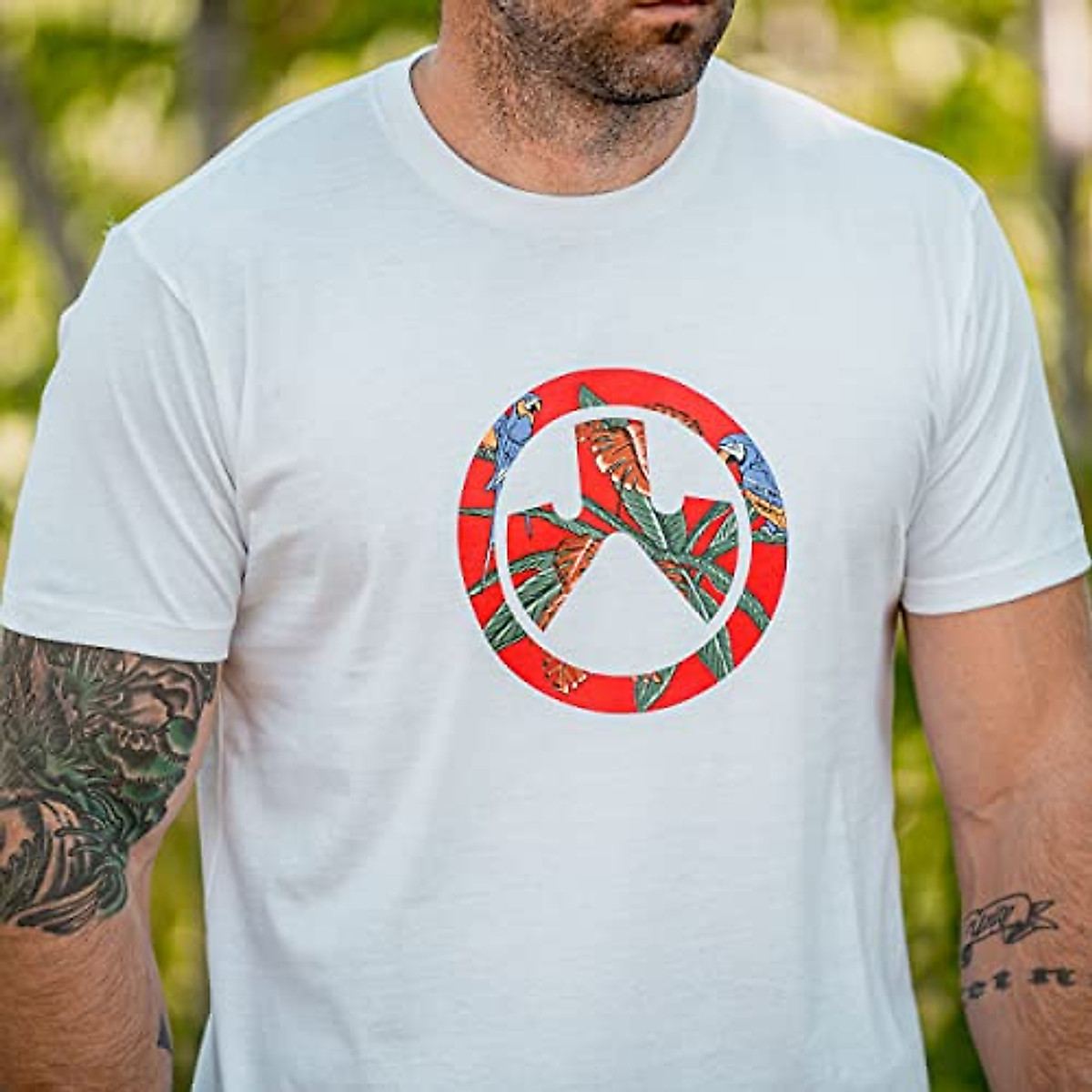 Magpul Cotton Crew Neck Short Sleeve T-Shirt for Men, Aloha White, 2X-Large