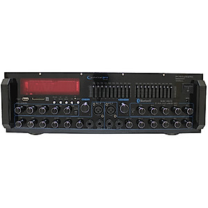 Technical Pro 2000 Watts Professional Mixer and Amplifier with Built-in Bluetooth and EQ, 6 Mic Inputs, USB & SD Card for Speaker, DJ Karaoke, Home Theater