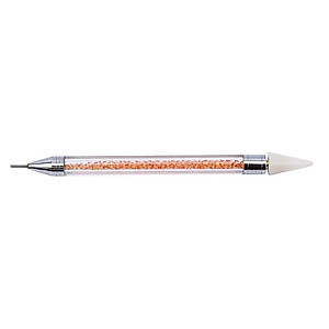 YouCY Point Drill Pen Double-Ended Rhinestone Picker Wax Pencil Manicure Tools Accessories,Orange