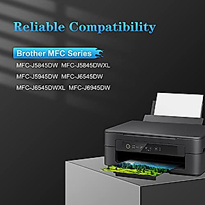 Kingjet Compatible Ink Cartridge Replacement for Brother LC3037 LC3037XXL Work with MFC-J5845DW MFC-J5845DWXL MFC-J5945DW MFC-J6545DW MFC-J6545DWXL MFC-J6945DW Printer, LC3037 BK C M Y Ink Cartridges
