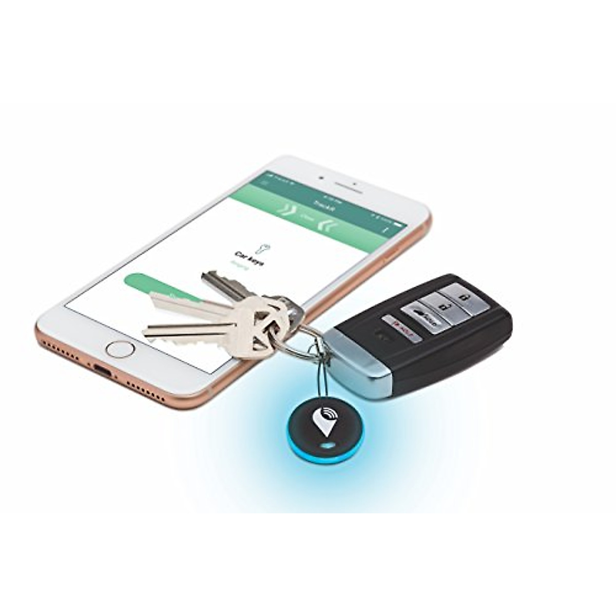 TrackR pixel - Bluetooth Tracking Device. Item Tracker. Phone Finder. iOS/Android Compatible - Black (5 Pack)