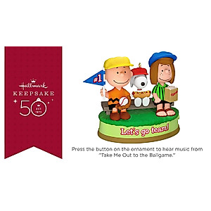 Hallmark Keepsake Christmas Ornament 2023, The Peanuts Gang, Batter Up! Musical Ornament, Gifts for Peanuts Fans