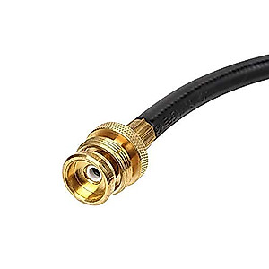 Hiland GA09 Propane Tank Adapter Hose 10 Ft, w/Adapters, Black, One Size Fits All, Black