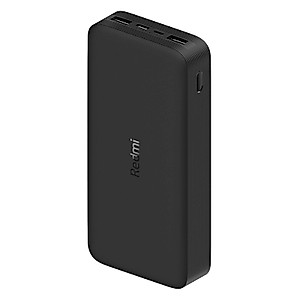 Xiaomi 20000mAh Redmi Power Bank, Fast Charge, Two-Way 18W Fast Charge, Dual Input and Output Ports, 74Wh High Capacity, External Battery Pack Compatible with iPhone, Samsung, Android Devices