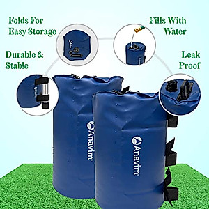 Anavim Canopy Water Weights Bag, Leg Weights for Pop up Canopy 4pcs-Pack Blue