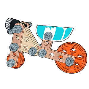 Hape Junior Inventor Deluxe Experiment Kit | 57 Piece Construction Building Toys, STEAM Science Kit for Kids 4 Years and Up (E3032A)