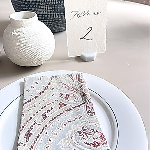 Roselei & Ivory | Marble Place Card Holder (Set of 2) for Card Stock, Perfect for sophisticated table decor, dinner party, weddings, labeling charcuterie boards