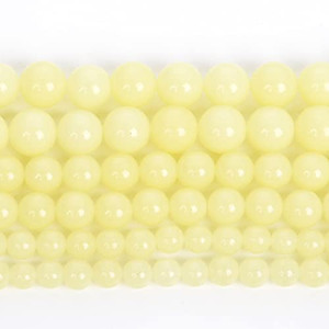 NHBT YU 6/8/10mm Natural Stone Yellow Luminous Stone Round Beads Loose Spacer Bead for Jewelry Making DIY Accessories T87 (Color : H8621, Item Diameter : 10mm)