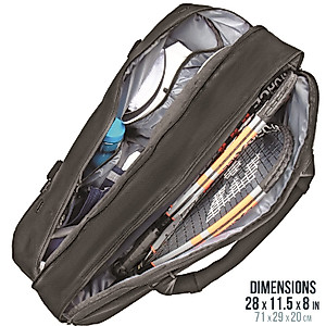 Athletico Tennis Bag and Racketball Bag - Tennis Bags for Women and Men to Hold Tennis Racket, Racquetball Racket, Pickleball Paddles and Other Equipment or Gear (Black)