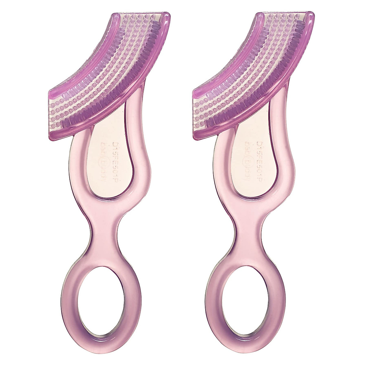 Brilliant Oral Care Baby’s First Toothbrush, Smooth Silicone Bristles Gently Clean Tender Teeth and Gums, for Ages 4+ Months, Pink, 2 Count