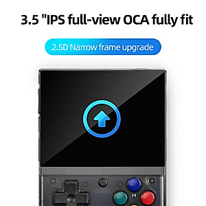 MIYOO Mini Plus Portable Retro Handheld Console V2 Mini+ 3.5-inch IPS Screen Classic Console System Gift (64GB Black)