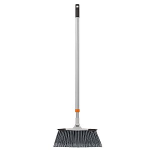 Slim Angle Broom, Heavy Duty Broom, Indoor Brom, Outdoor Angle Broom with Extendable Handle, Durable Collapsible Broom for Home, Kitchen, RV, Travel, Grey, 1 Pack, by Superio