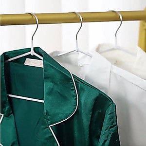 Stainless Steel Immersion Rubber Process Hangers 12 Pack, Heavy Duty Black Hangers for Coats, Pants & Dress Clothes, Non Slip Clothes Hanger Set, Space Saving Ultra Thin Hangers for Clothing