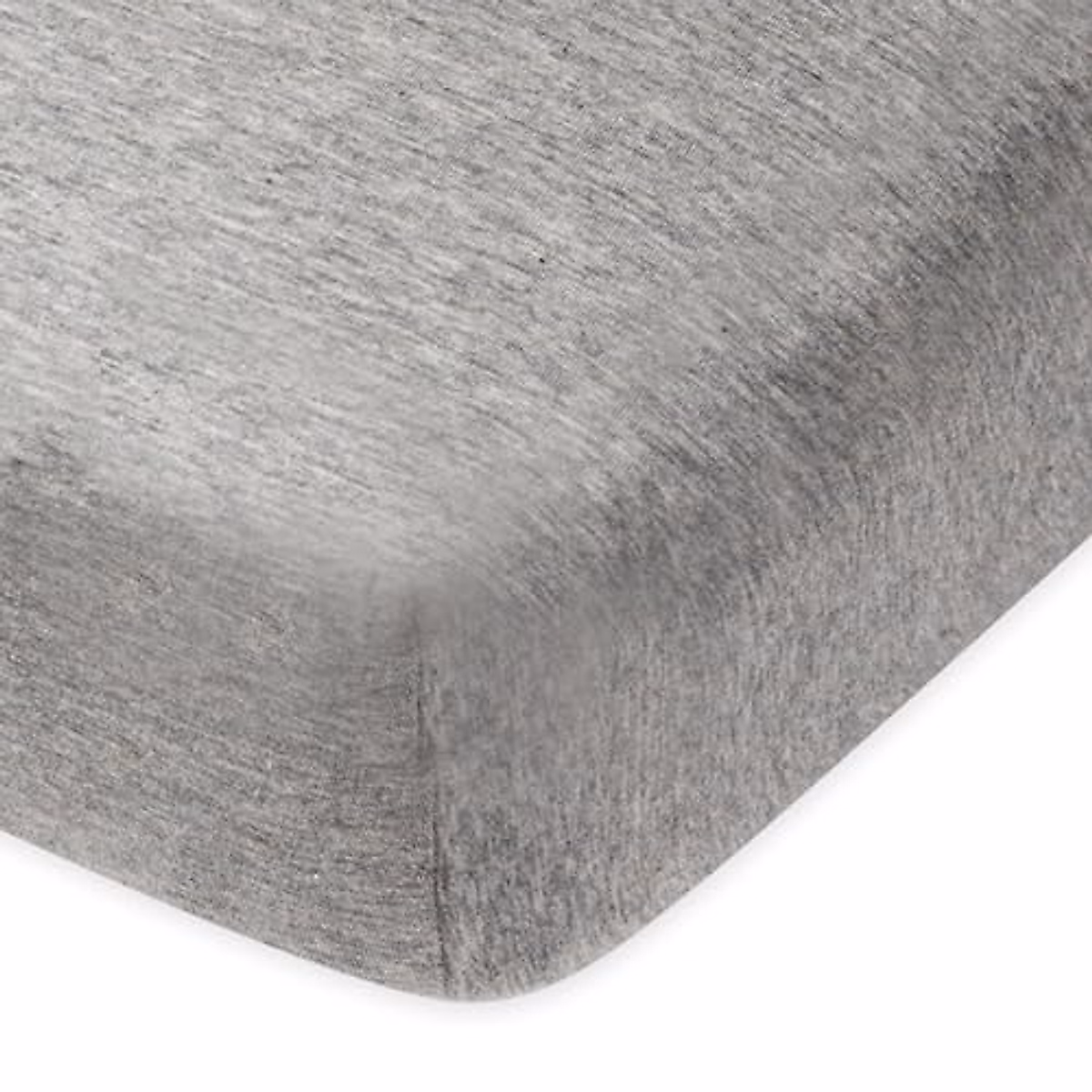 HonestBaby Fitted Crib Sheets Fits Standard Mattress Bassinet, Mini Prints 100% Organic Cotton Baby Boys, Girls, Unisex, Heather Gray Fitted Crib Sheet, One Size