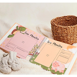 NOVO baby Baby Memory Book | First Year Photo Album | Up to The First 5 Years | Perfect for Boys and Girls | Achievements, Memories, Milestones | Baby Shower Present