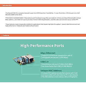 youyeetoo FriendlyElec NanoPi NEO3 Mini Router Single Board Computer Rockchip RK3328 Super Tiny ARM Board for IOT (2GB RAM,with Case and Heat Sink)