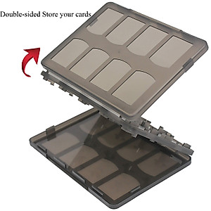 OSTENT 18 in 1 Game Memory Card Holder Case Storage Box for Sony PS Vita PSV Color Black