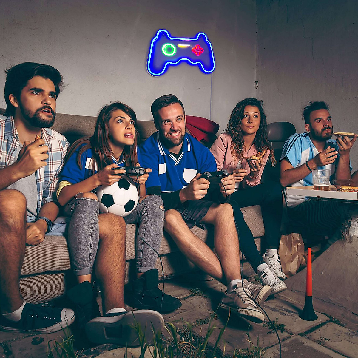 LED Game Neon Sign Gamepad Shape LED Sign Light Gamer Gift for Teen Boys Game Room Decor Bedroom Wall Gaming Wall Decoration Gaming Room Lightup Signs Accessories Video Game Battle Station Wall Signs