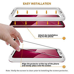 Supershieldz (2 Pack) Designed for Samsung (Galaxy S8 Plus) Tempered Glass Screen Protector with (Easy Installation Tray) Anti Scratch, Bubble Free (Black)