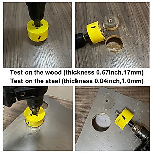 JIECHENG 2 inch Hole Saw,51mm HSS Bi-Metal Hole Cutter with Arbor:Effortlessly Drill Through Wood,Steel,Aluminium,Brass,Copper,Zinc