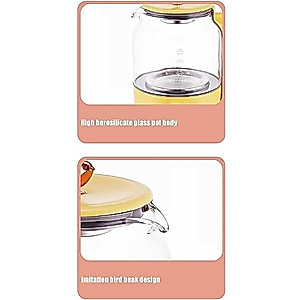 New Health Pot Household Multifunctional Glass Kettle Electric Tea Pot Hot Water Dispensers Electric Kettle Flower Teapot Automatic Electric Stew Bird's Nest Pot 800Ml B,800Ml (Color : A, Size : 800