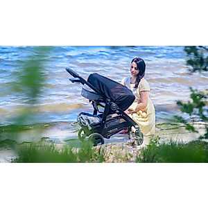 Stroller Mesh Shade Stroller Net Cover Baby Car Seat Carrier Shade-Ventilated and See Through Mesh