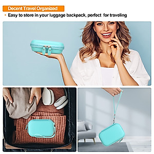 Elonbo Camera Carrying Case for KODAK Printomatic Digital Instant Print Camera, Portable Bluetooth Photo Printer Storage Holder Bag, ​Mesh Bag Fits Photo Paper,MicroSD Card,USB Cable, Green+Green