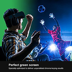 LimoStudio [Extra Large] 10 x 20 ft. (W x H) Chromakey Green Backdrop Background Screen, True Chroma Key Color, 150GSM High Density Premium A+ Grade Synthetic Fabric, Photo Video Studio, AGG3030