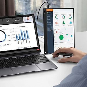 ZEUSLAP 15.6 Inch Portable Monitor, 1920x1080 Full HD IPS Portable Screen with HDMI+USB-C Ports for Laptop/MacBook Pro/PC/Switch/Xbox/PS4/Smartphone, Including Smart Cover (Common