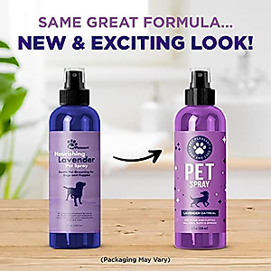 Lavender Oil Dog Deodorizing Spray - Dog Spray for Smelly Dogs and Puppies and Dog Calming Spray with Lavender Essential Oil - Lightly Scented Dog Deodorizer for Smelly Dogs and Dog Essentials