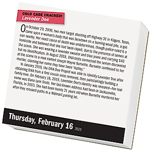 A Year of True Crime Page-A-Day Calendar 2023: Cannibal Cooks, Killer Kids, Incredible Survivors!