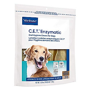 Virbac CET Enzymatic Oral Hygiene Chews for Dogs, beef, 1.13 pounds
