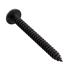 #7 X 1-1/2" Flat Black Round Head Phillips Drive Screws | Pack of 25 | Self Tapping Screws for Wood Antique or Modern Furniture | SCR7112PPHBLK