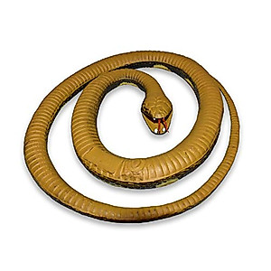 WILD REPUBLIC Rubber Snake, Ball Python Toy, Gifts Kids, 26", Black