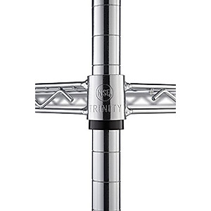 TRINITY EcoStorage Heavy Duty 5-Tier Adjustable Wire Shelving with Wheels for Kitchen Organization, Garage Storage, Laundry Room, NSF Certified, 800 to 4000 Pound Capacity, Chrome, 60 by 24 by 72-Inch